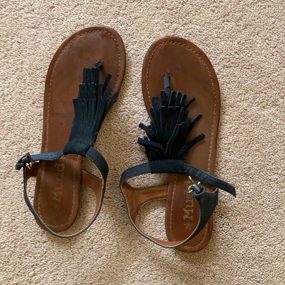 Mudd | Shoes | Mudd Suede Fringe Sandals Early 200sy2k Style | Poshmark
